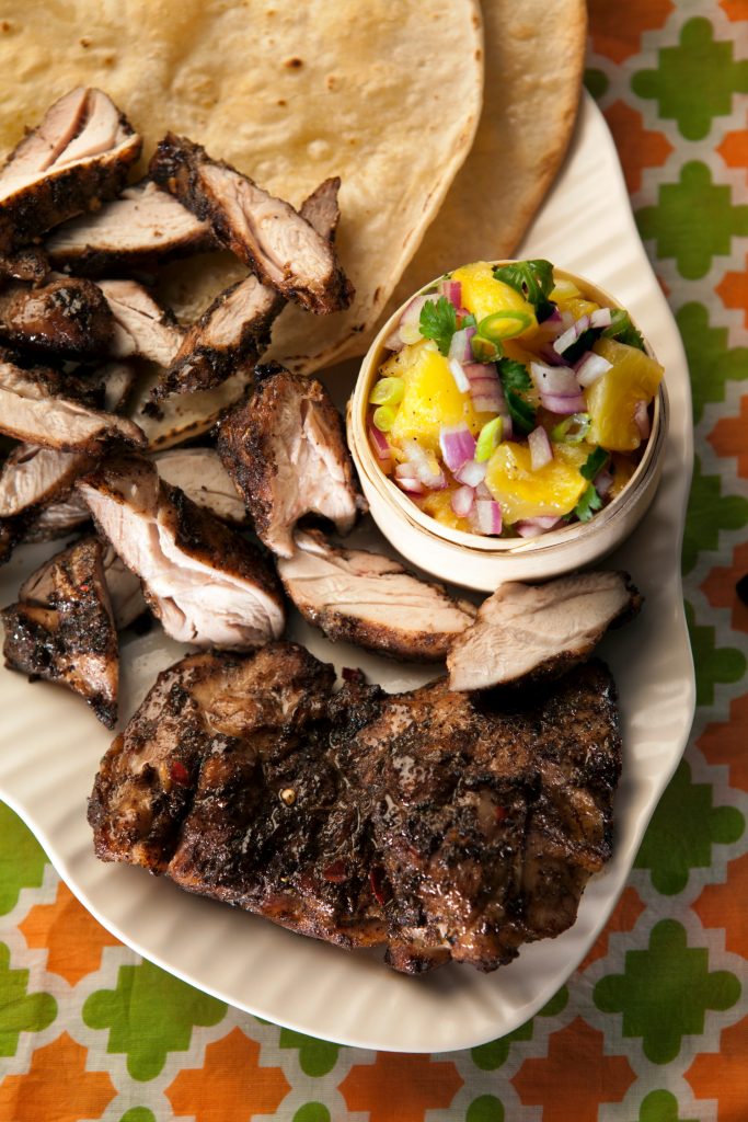 Spicy Jamaican Chicken w Pineapple Salsa - Jax Hamilton