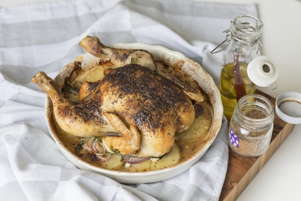 Caribbean Roast Chook w Hot Pineapple Salsa - Jax Hamilton